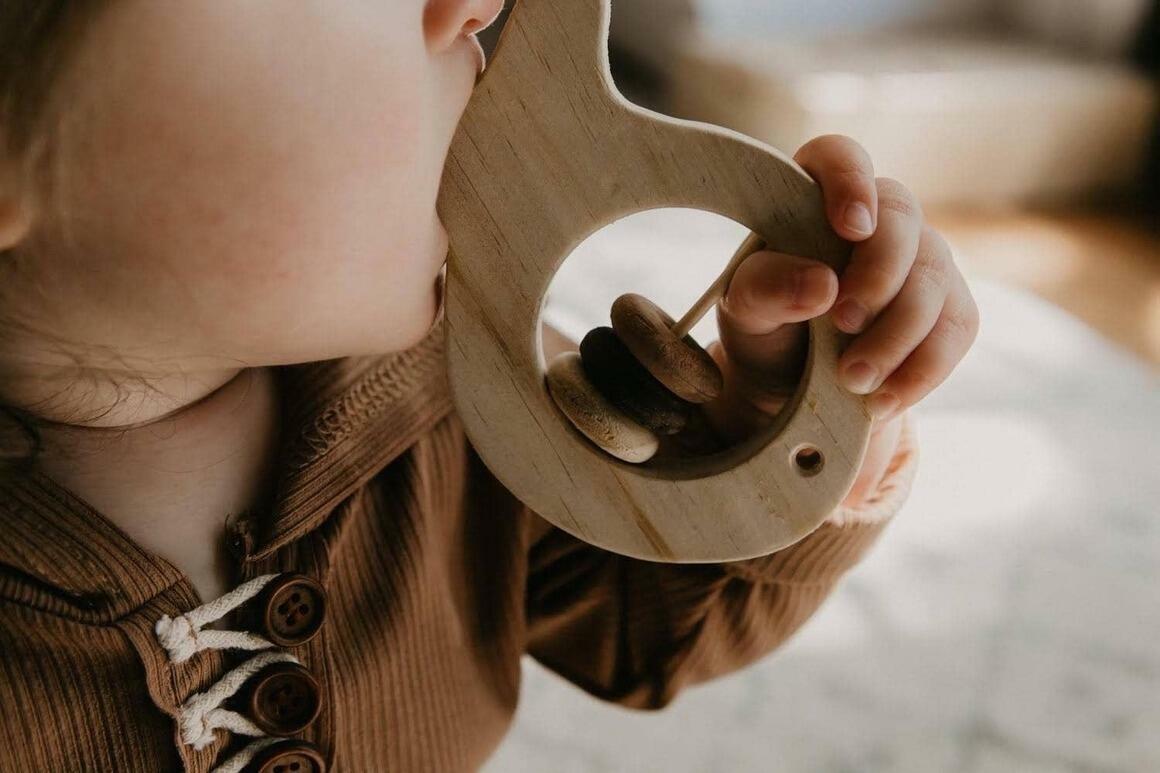 Animal Wooden Rattle Teether Toy – The Reverie Boutique
